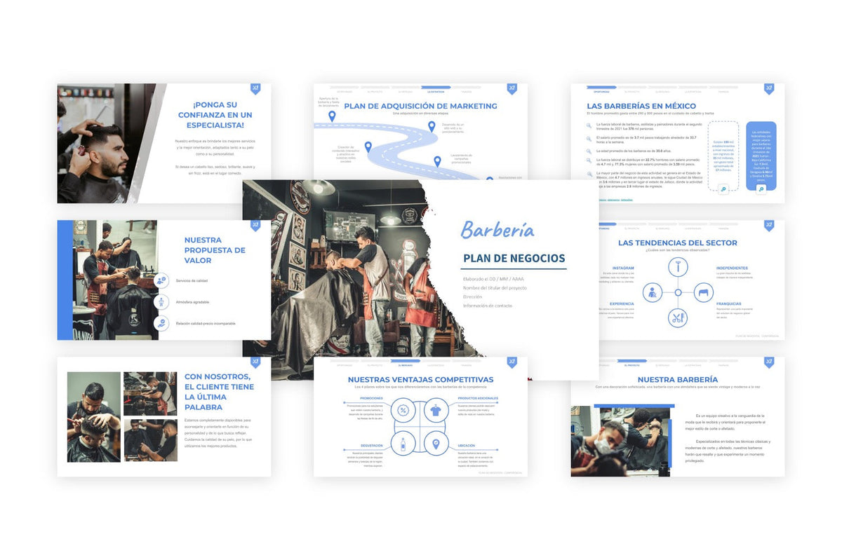 Presentación de un proyecto de barbería (ejemplo) – Modelos de plan de ...